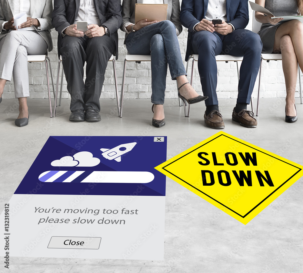 Keep Calm Reduce Speed Relax Slow Down Concept Stock Photo | Adobe Stock