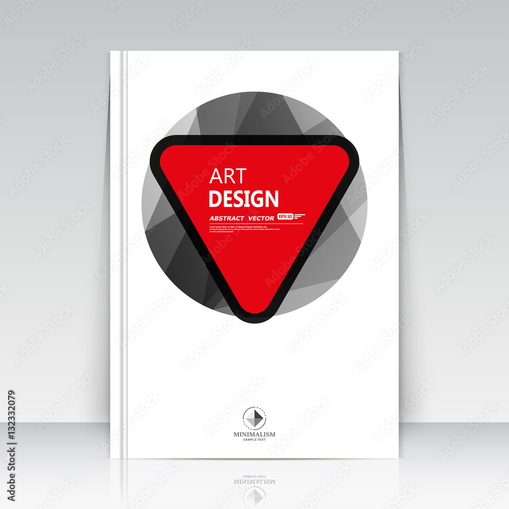 Abstract blurb theme. Text frame surface. White a4 brochure cover ...