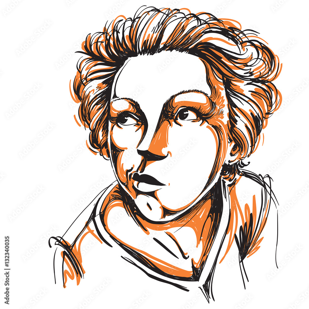 Graphic vector hand-drawn illustration of white skin attractive Stock ...