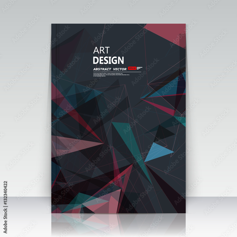 Abstract blurb theme. Text frame surface. A4 brochure cover design ...