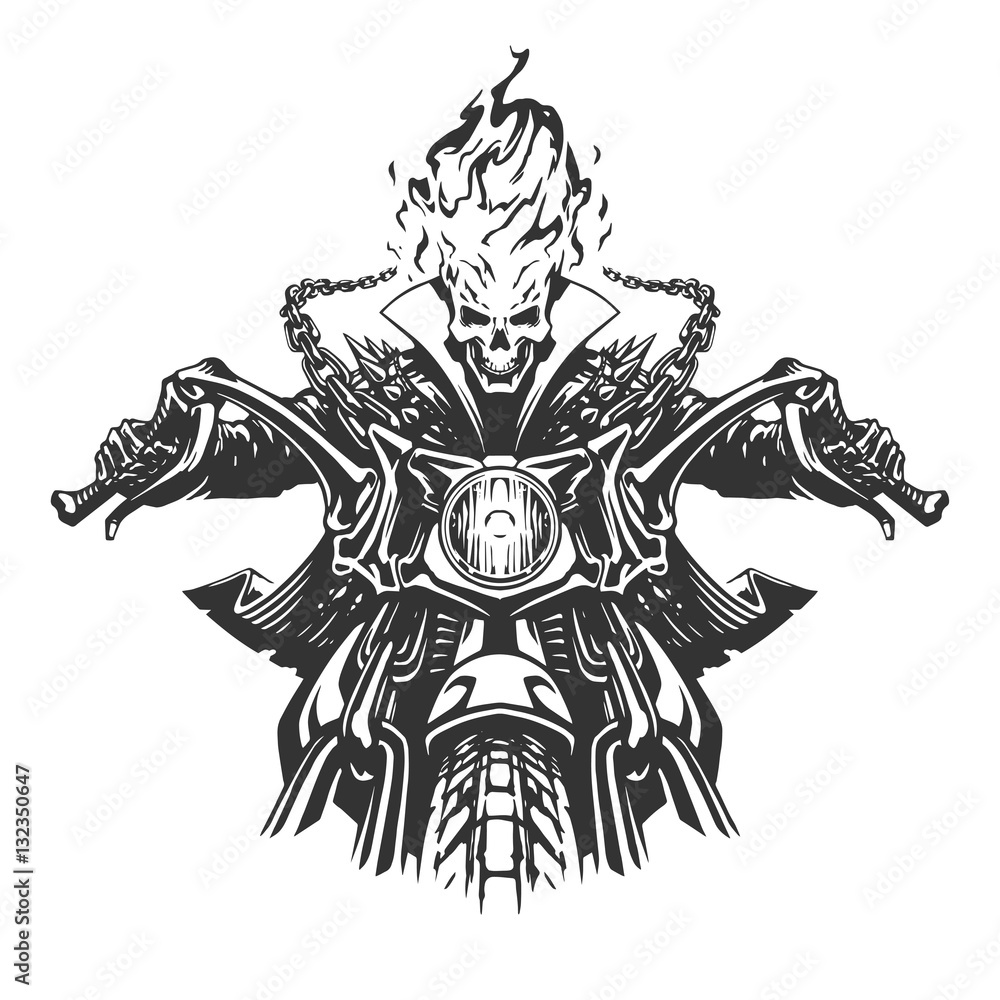 Dead rider illustration Stock Vector | Adobe Stock