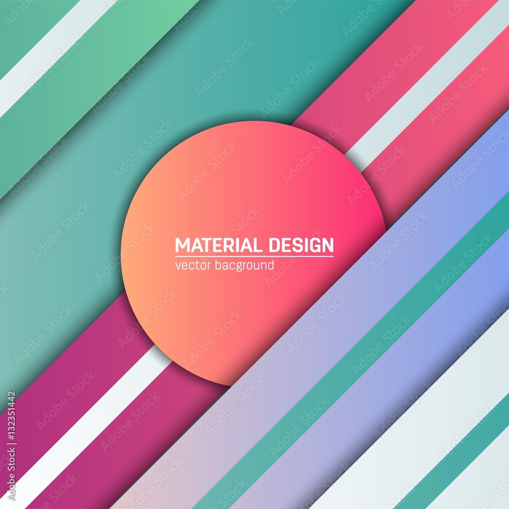 Vector material design background. Abstract creative concept layout ...