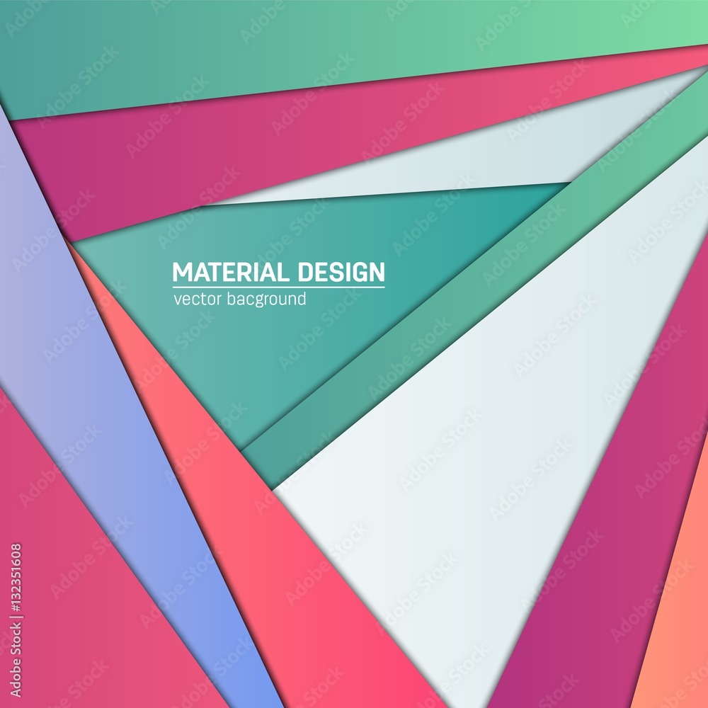 Vector material design background. Abstract creative concept layout ...