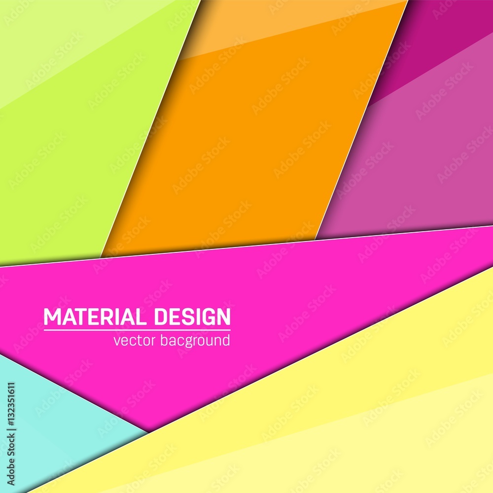 Vector material design background. Abstract creative concept layout ...