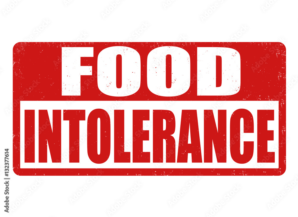 Food intolerance sign or stamp Stock Vector | Adobe Stock