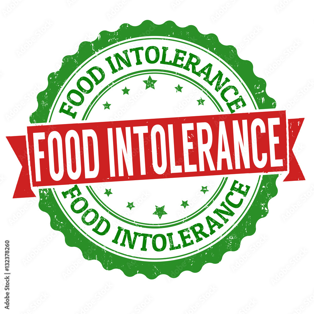 Food intolerance sign or stamp Stock Vector | Adobe Stock