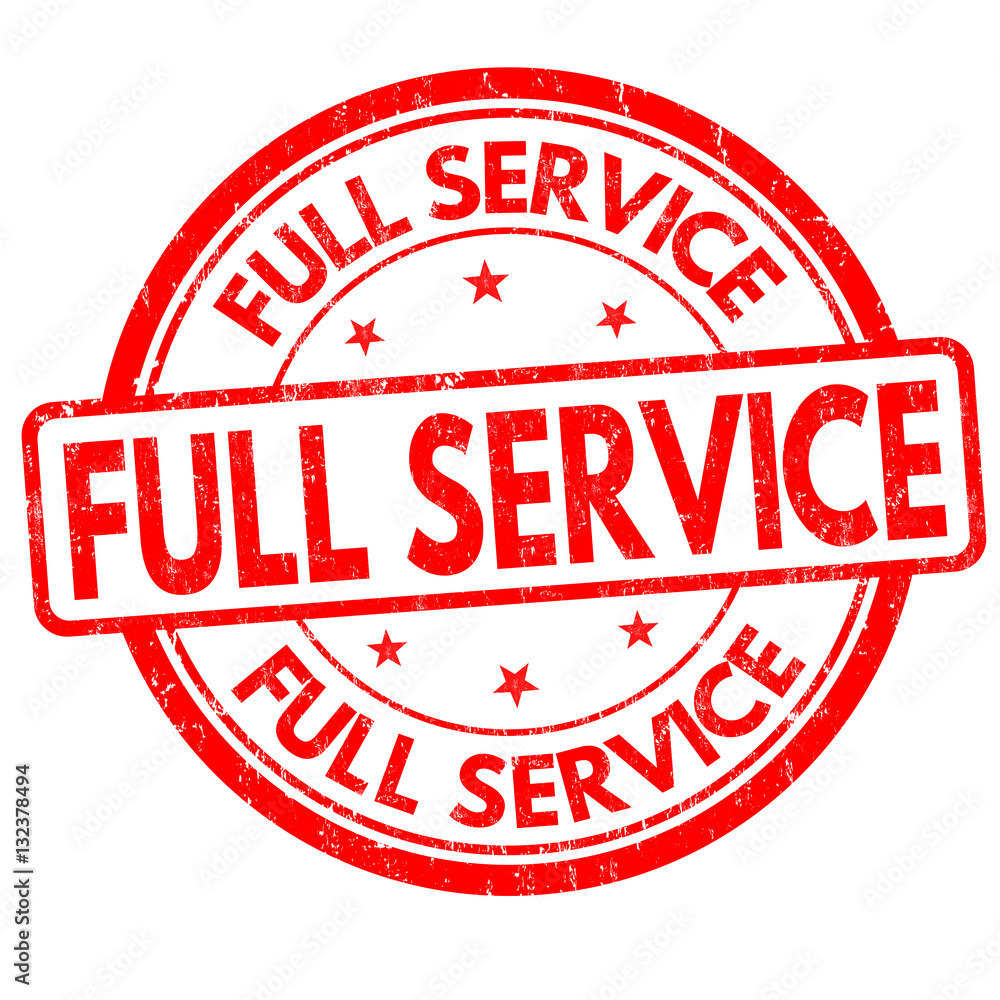 Full service sign or stamp Stock Vector | Adobe Stock