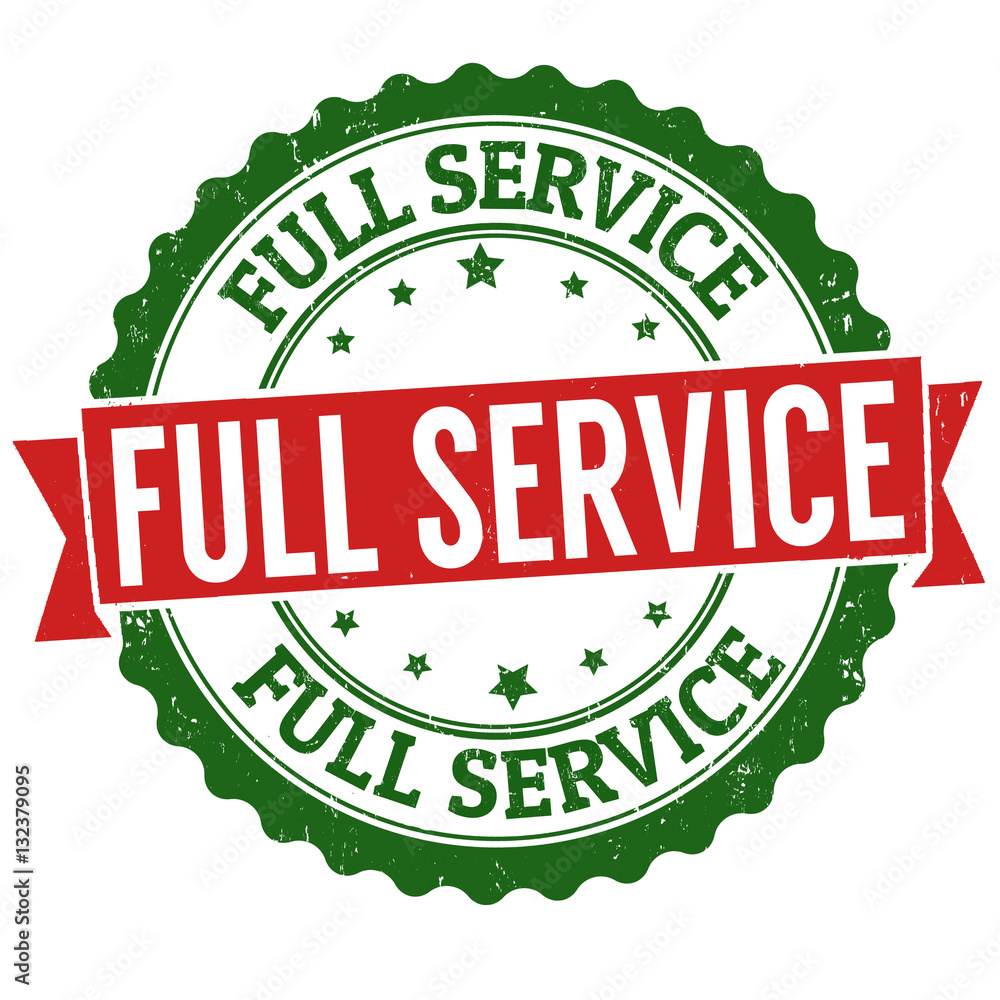 Full service sign or stamp Stock Vector | Adobe Stock