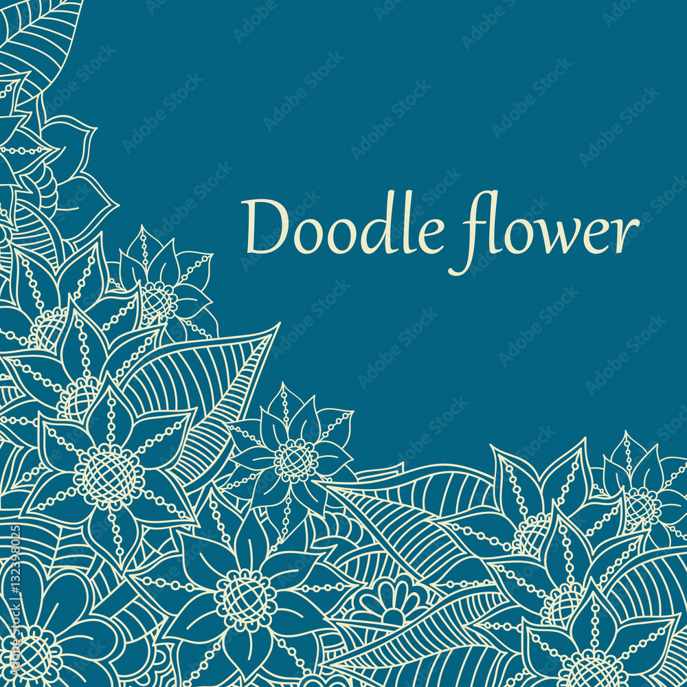 Zentangle abstract flowers. Doodle flower. Vector illustration Stock ...