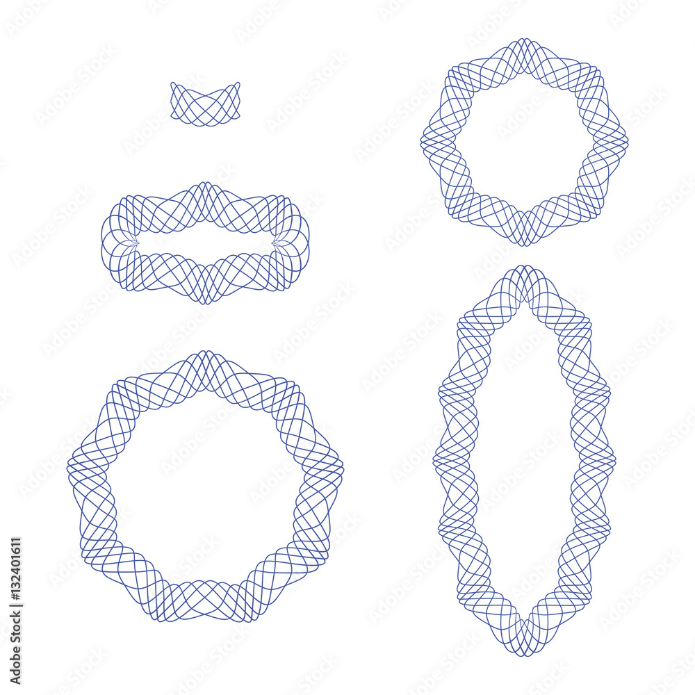 Guilloche decorative elements and a linear pattern for use as a Pattern ...