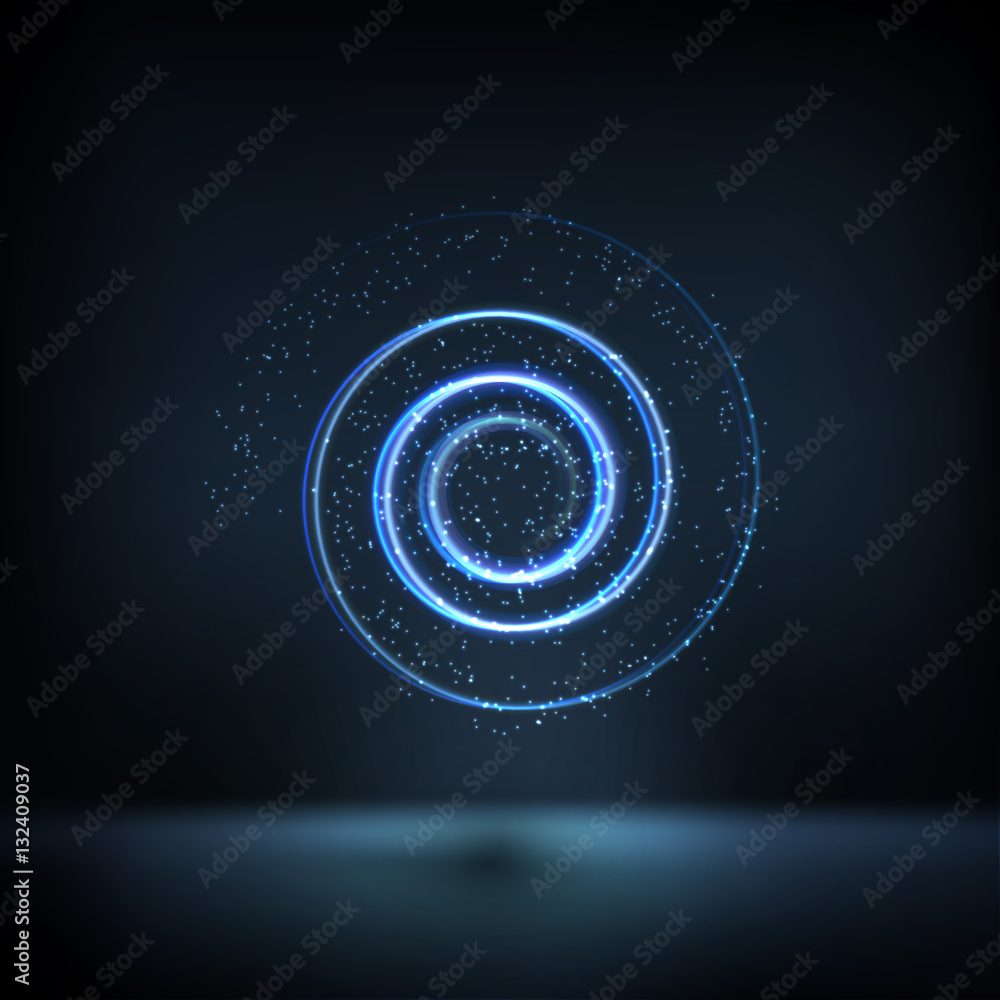 Technology digital background. Glowing swirl with distorted lines ...