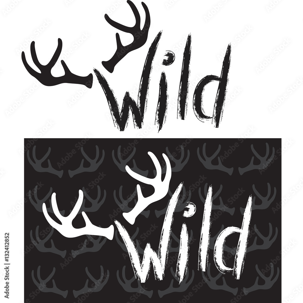 Wild. Hand drawn lettering Stock Vector | Adobe Stock