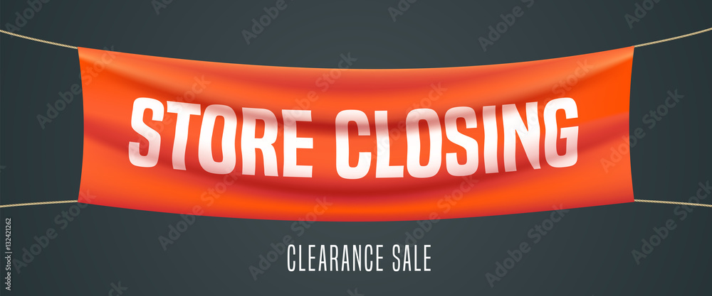 Store closing vector illustration, background Stock Vector | Adobe Stock