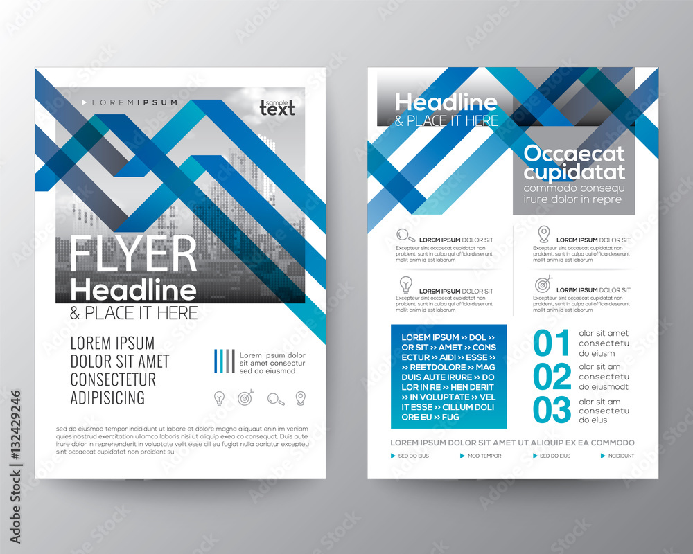 Abstract blue line background for Poster Brochure Flyer design Layout ...