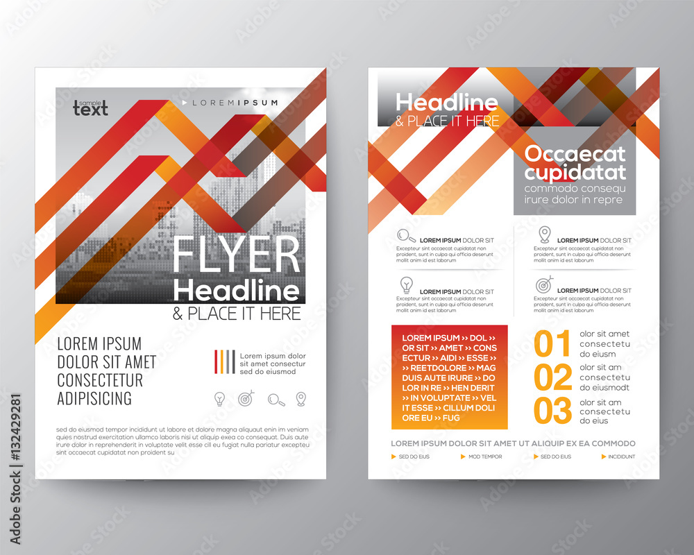 Abstract red line background for Poster Brochure Flyer design Layout ...
