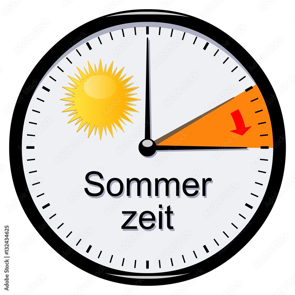 Uhr. Sommerzeit Stock ベクター | Adobe Stock