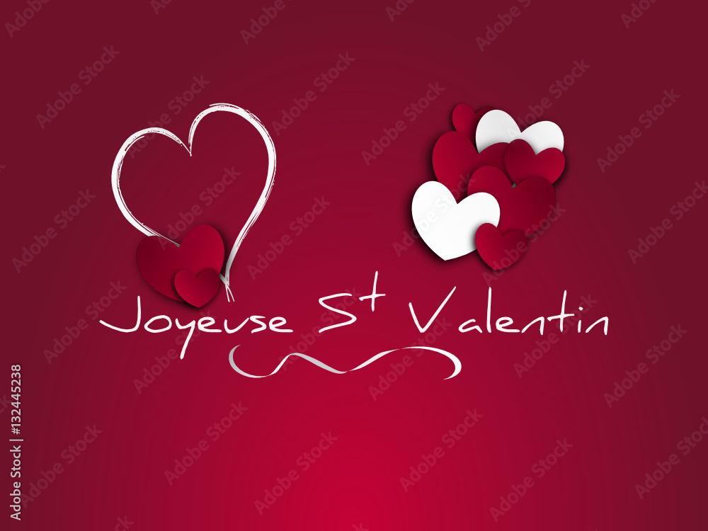 Joyeuse St Valentin Stock Vector | Adobe Stock