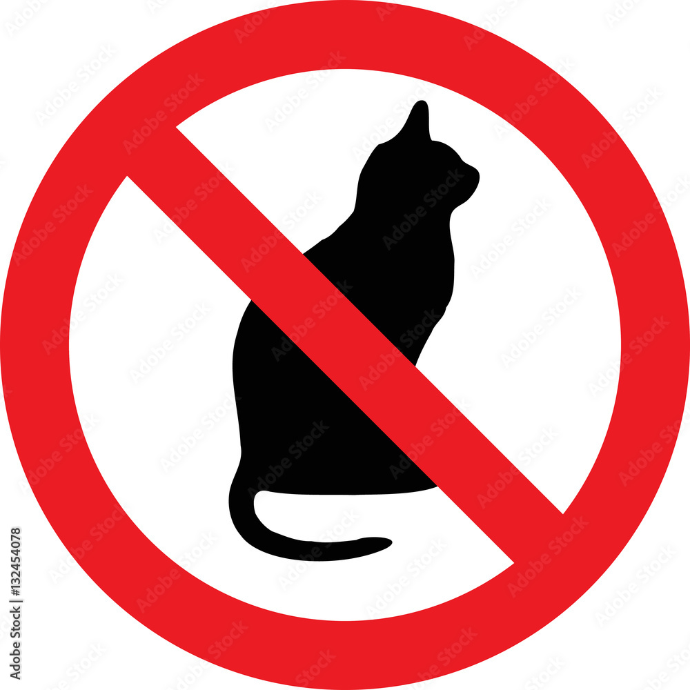 Illustrazione Stock No cats sign | Adobe Stock