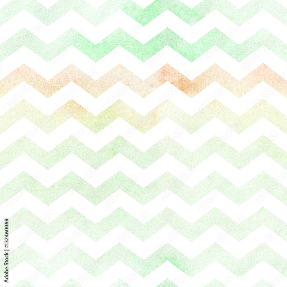 Seamless watercolor paper chevron pattern background. Pastel colors ...