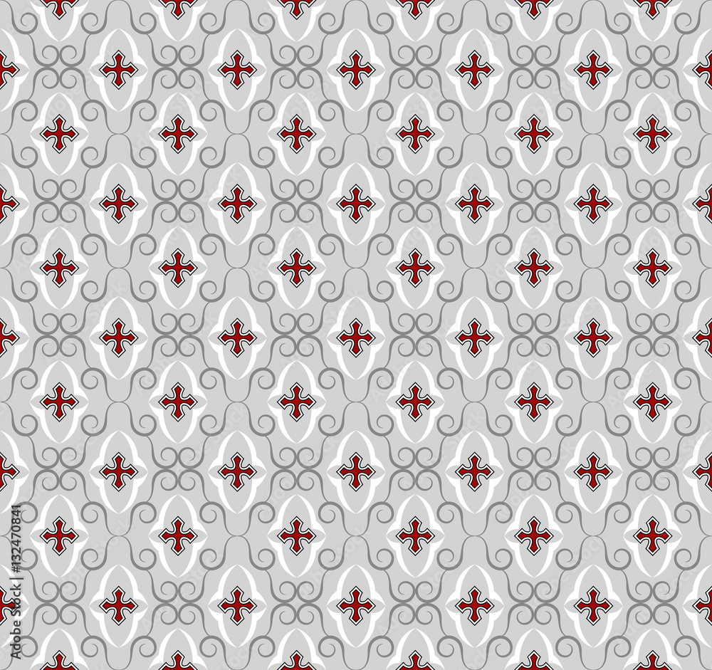Seamless gothic cross wallpaper background. Textile pattern. Stock ...
