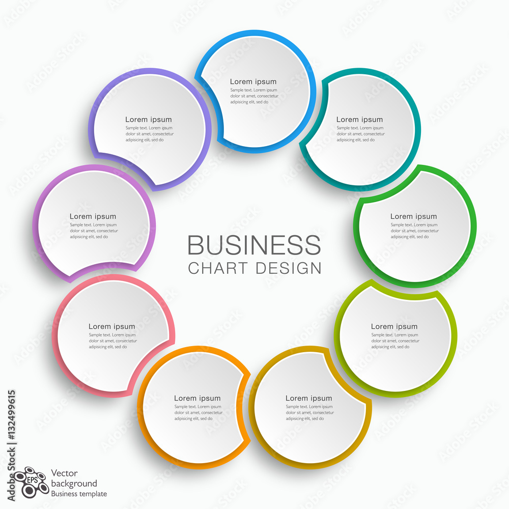 Business Chart Design 9-Step #Vector Graphic Stock Vector | Adobe Stock