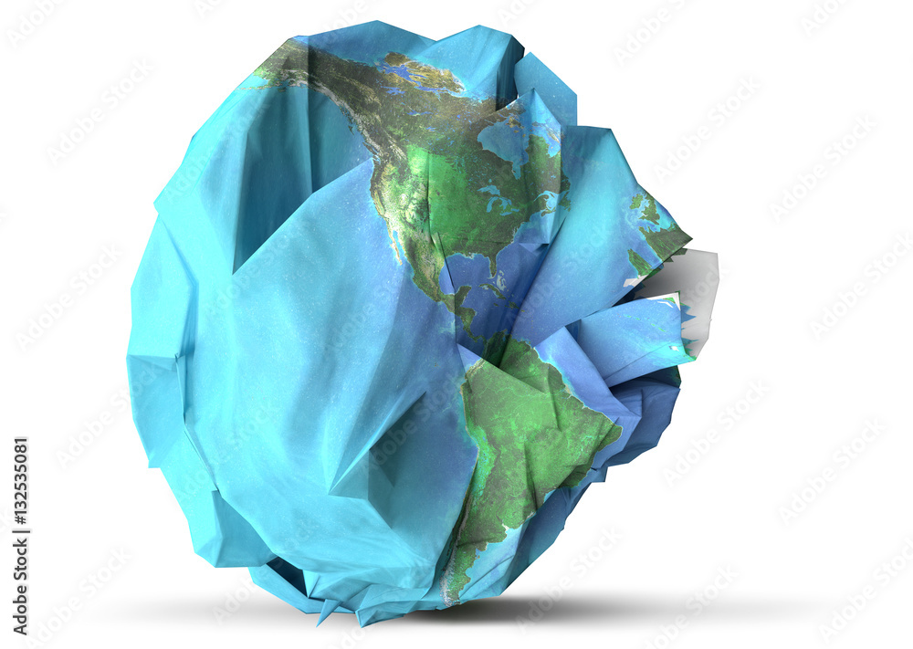 Paper earth Stock-Illustration | Adobe Stock