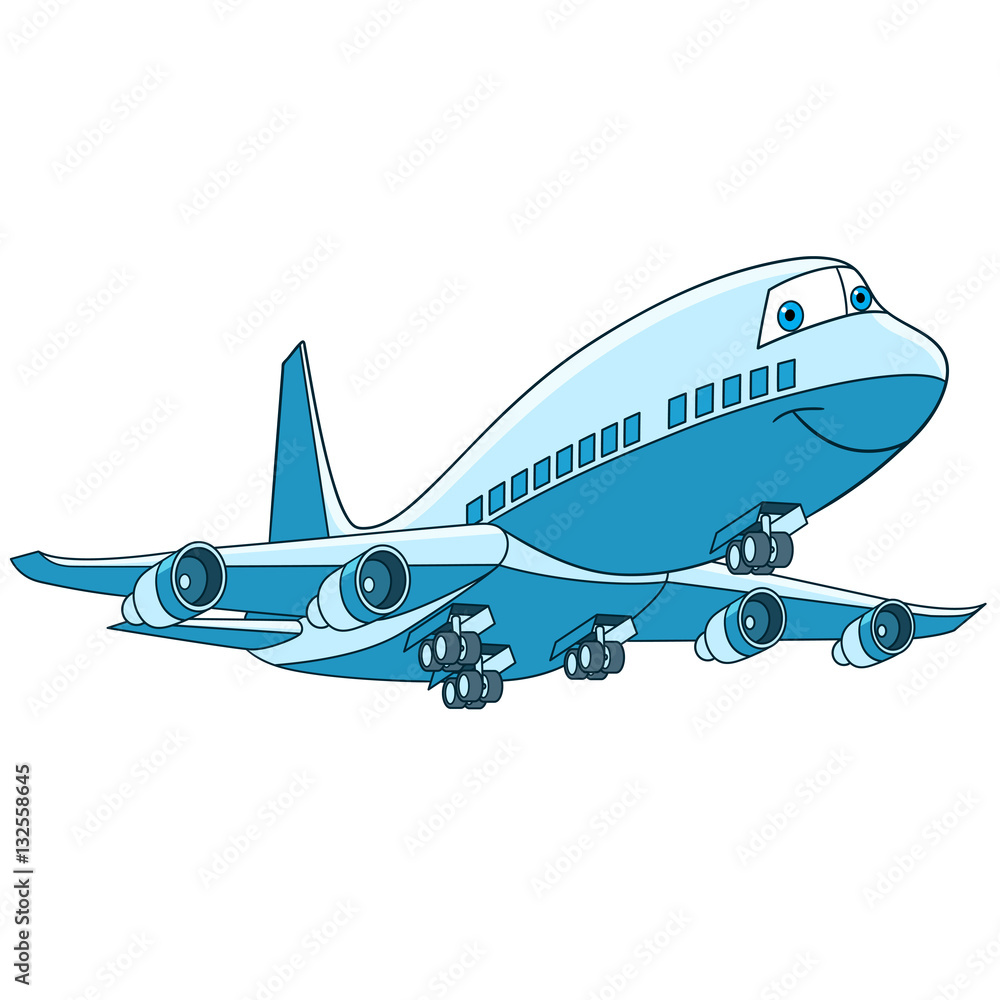 Plane Flying Cartoon