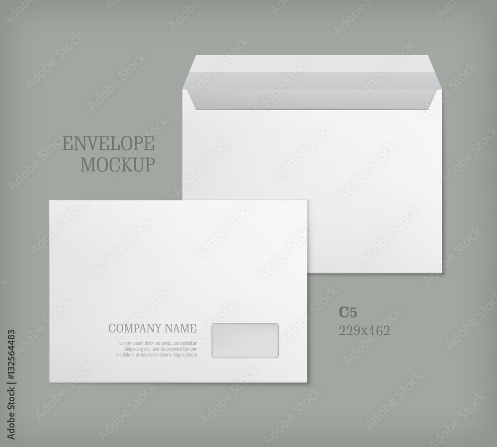 Open and closed white empty envelopes for letters and documents. Paper ...