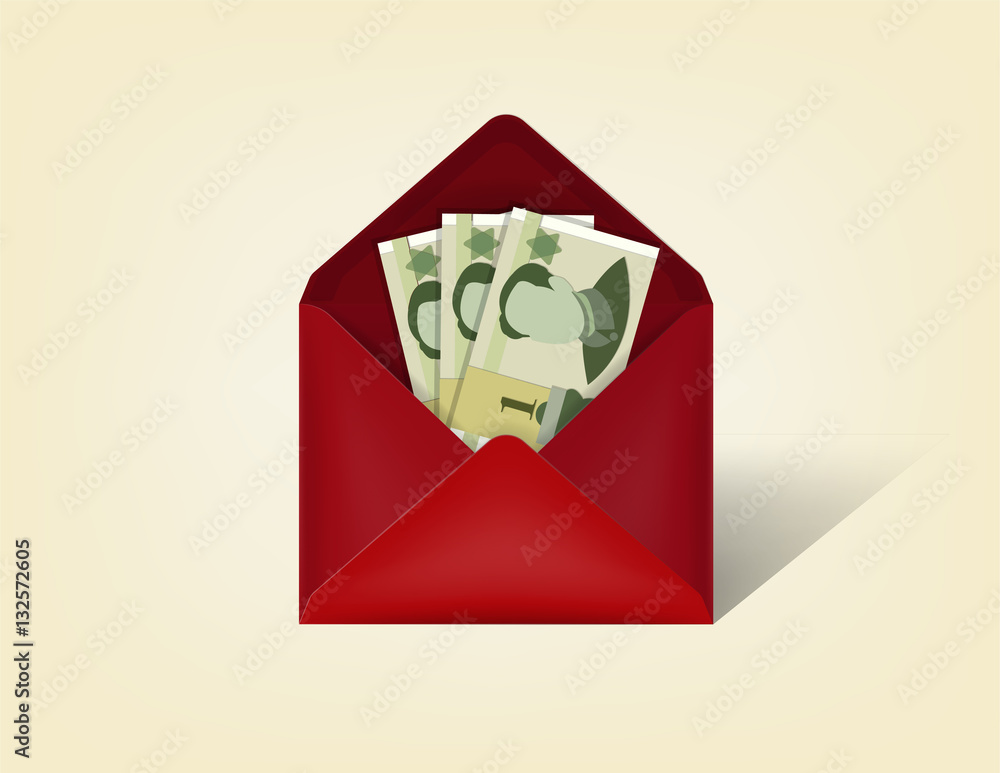 beautiful realistic illustration vector of chinese yuan money cash in ...