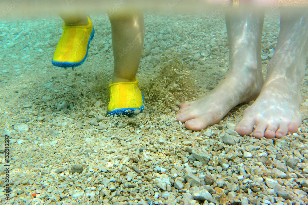 human feet in water Stock Photo | Adobe Stock