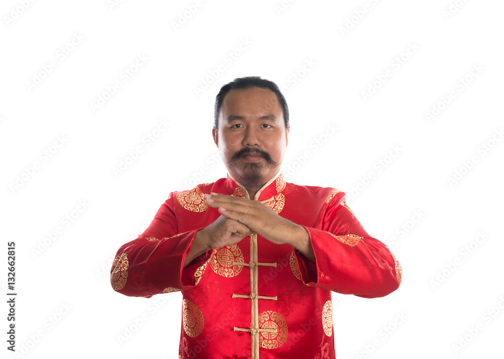 Chinese man happy chinese newyear Stock Photo | Adobe Stock