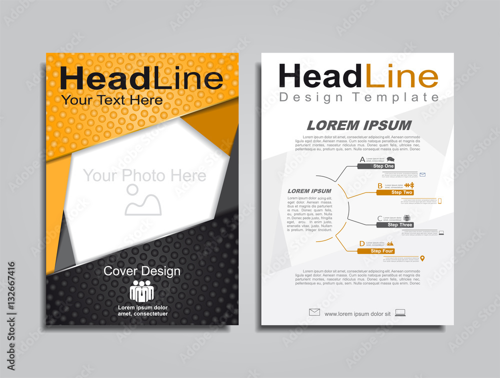 Brochure design layout with place for your data. Vector Stock Vector ...