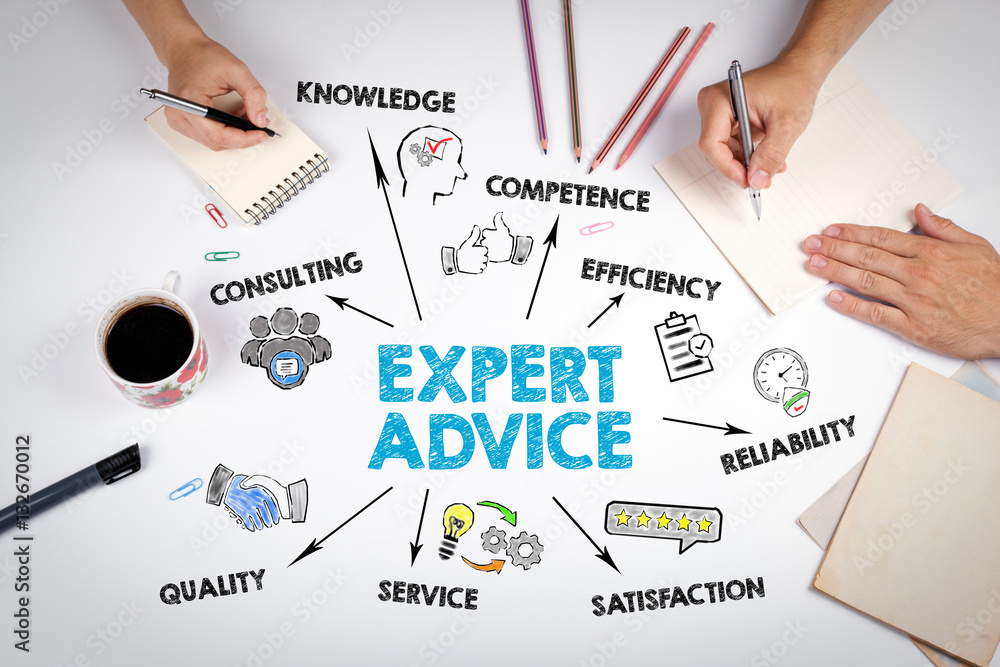 Expert Advice Concept. The meeting at the white office table. Stock ...