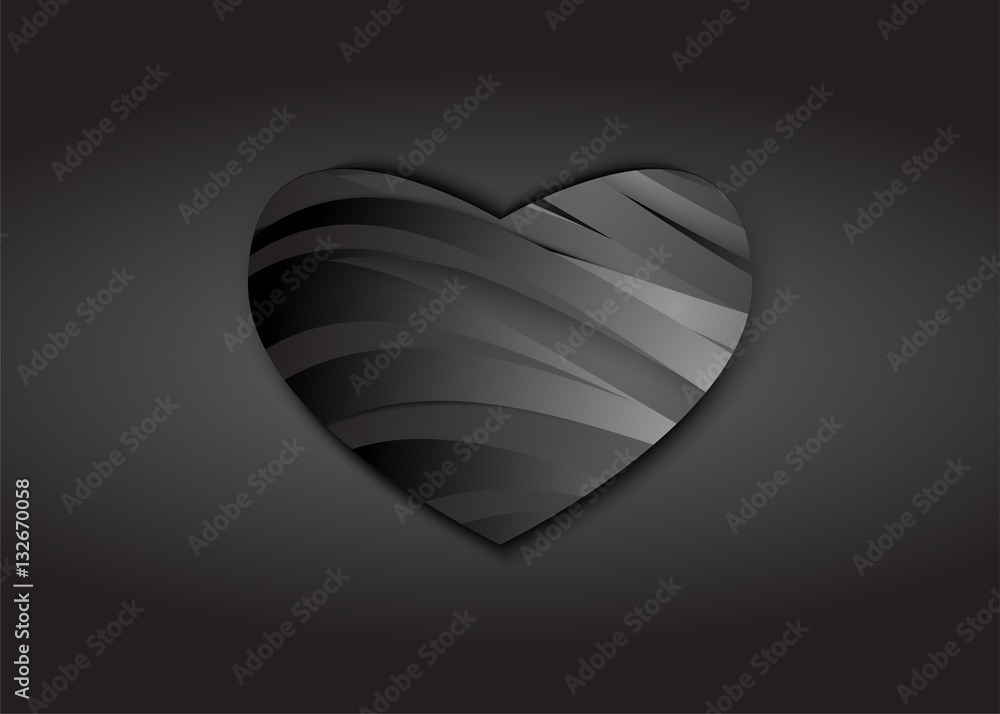 Dark Heart Of Sorrow Abstract Background Stock Vector Adobe Stock