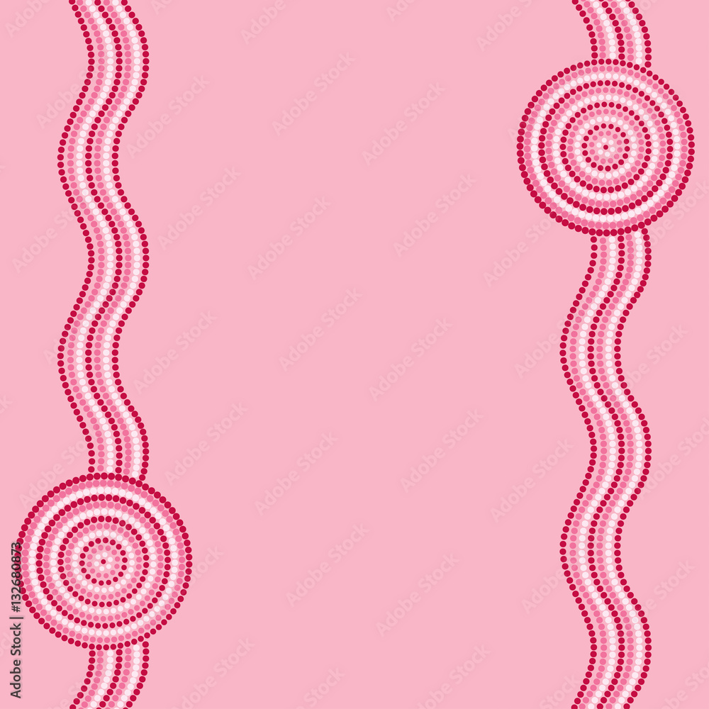 Australian Aboriginal art background in vector format. Stock Vector ...