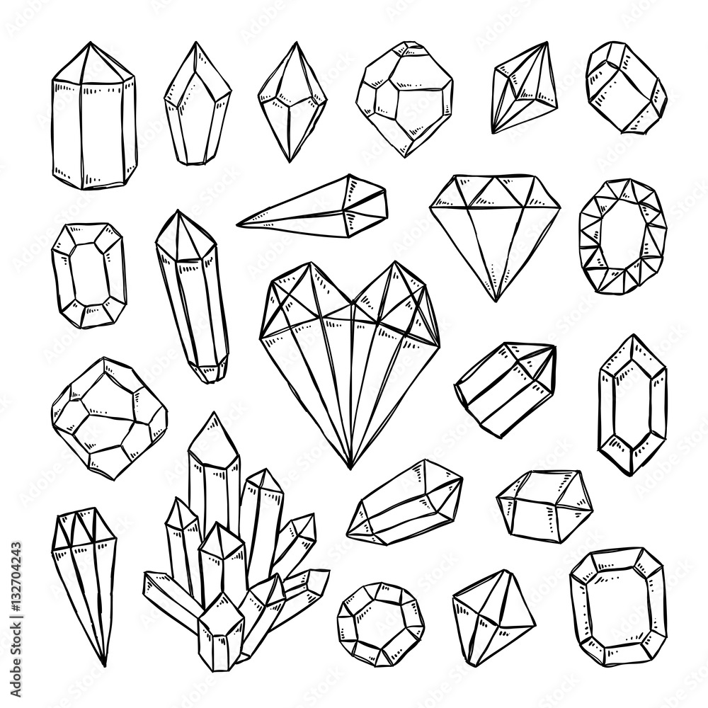 Crystal Outline PNG Transparent Images Free Download Vector Files ...