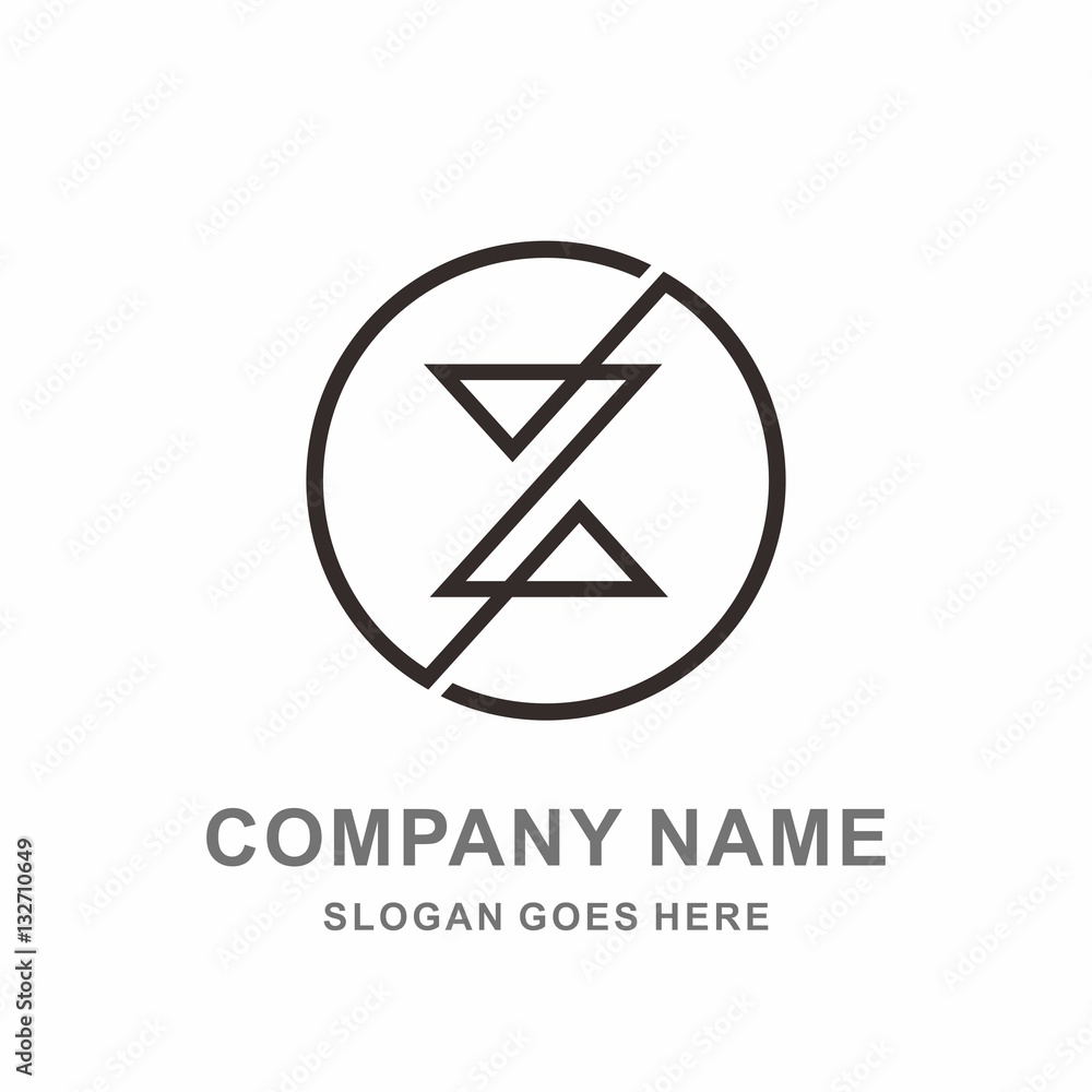 Monogram Letter Z Geometric Circle Triangle Fashion Apparel Clothing ...