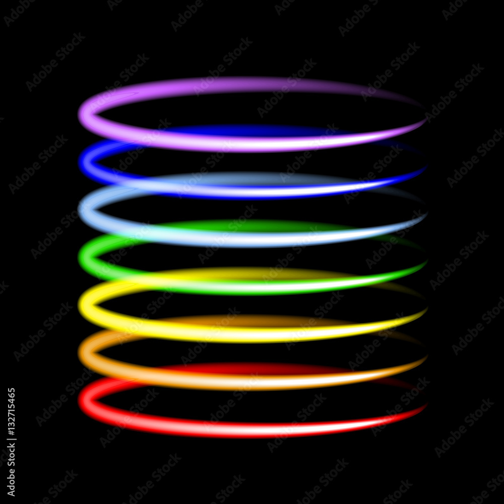 Neon rainbow light effects. Vector illustration. Stock Vector | Adobe Stock