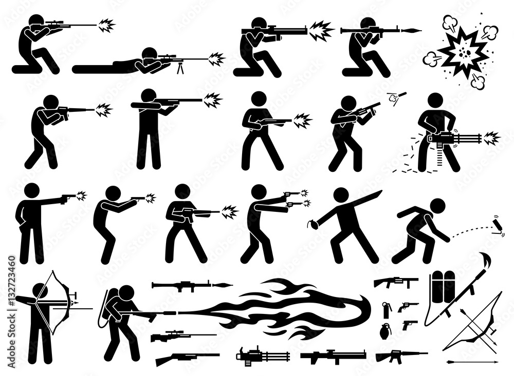 Man attacks with various weapons that includes sniper rifle, RPG ...