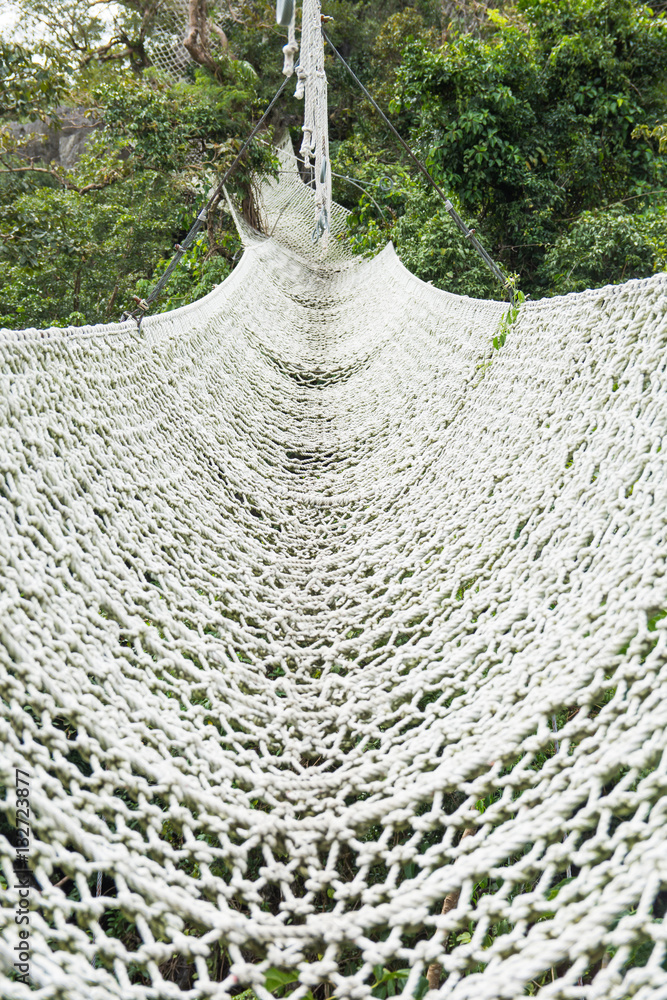 giant hammock in Masungi Reservoir, Rizal, Philippines Stock Photo ...