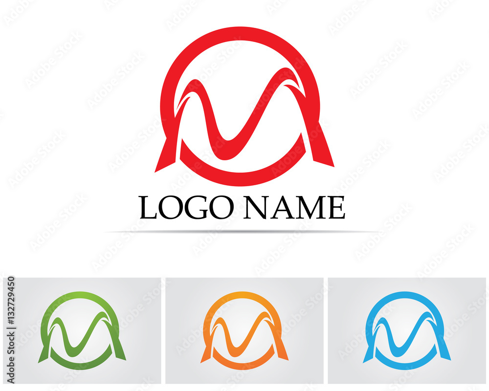 M logo Stock-Vektorgrafik | Adobe Stock