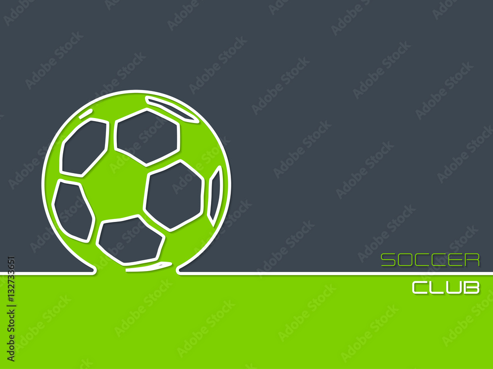 Soccer club background flat style Stock Vector | Adobe Stock