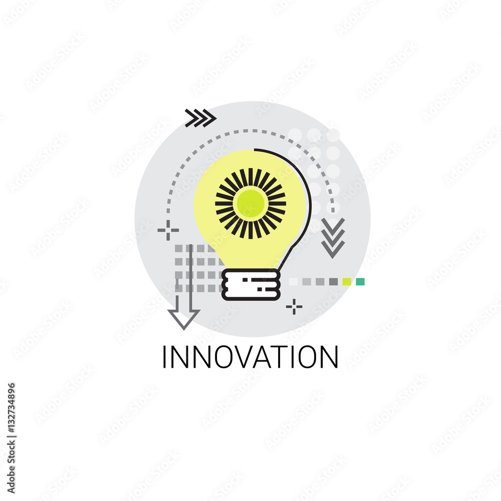 Innovation Light Bulb Icon New Creative Idea Icon Vector Illustration ...