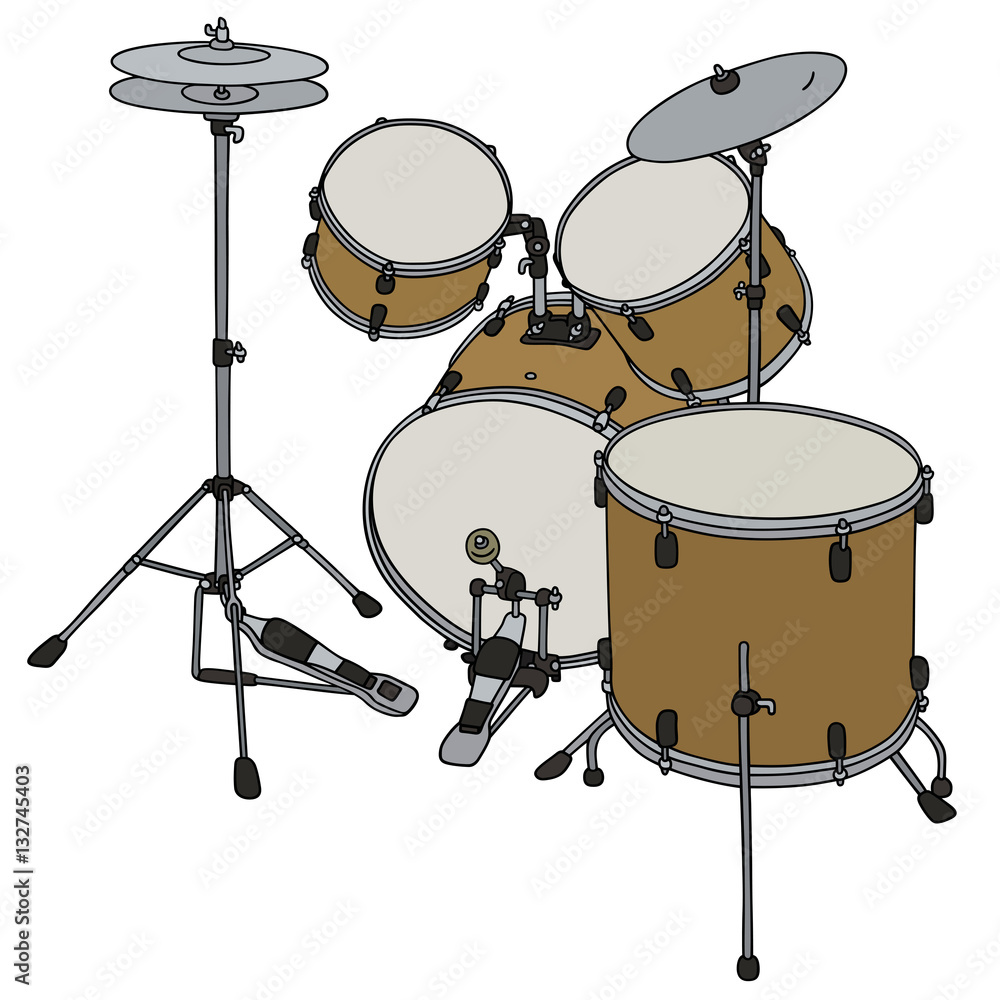 Hand drawing of golden percussions Stock Vector | Adobe Stock