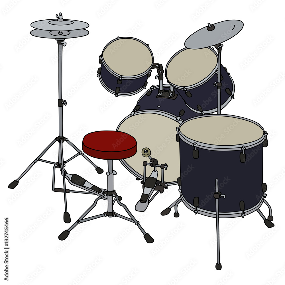 Hand drawing of dark percussions Stock Vector | Adobe Stock