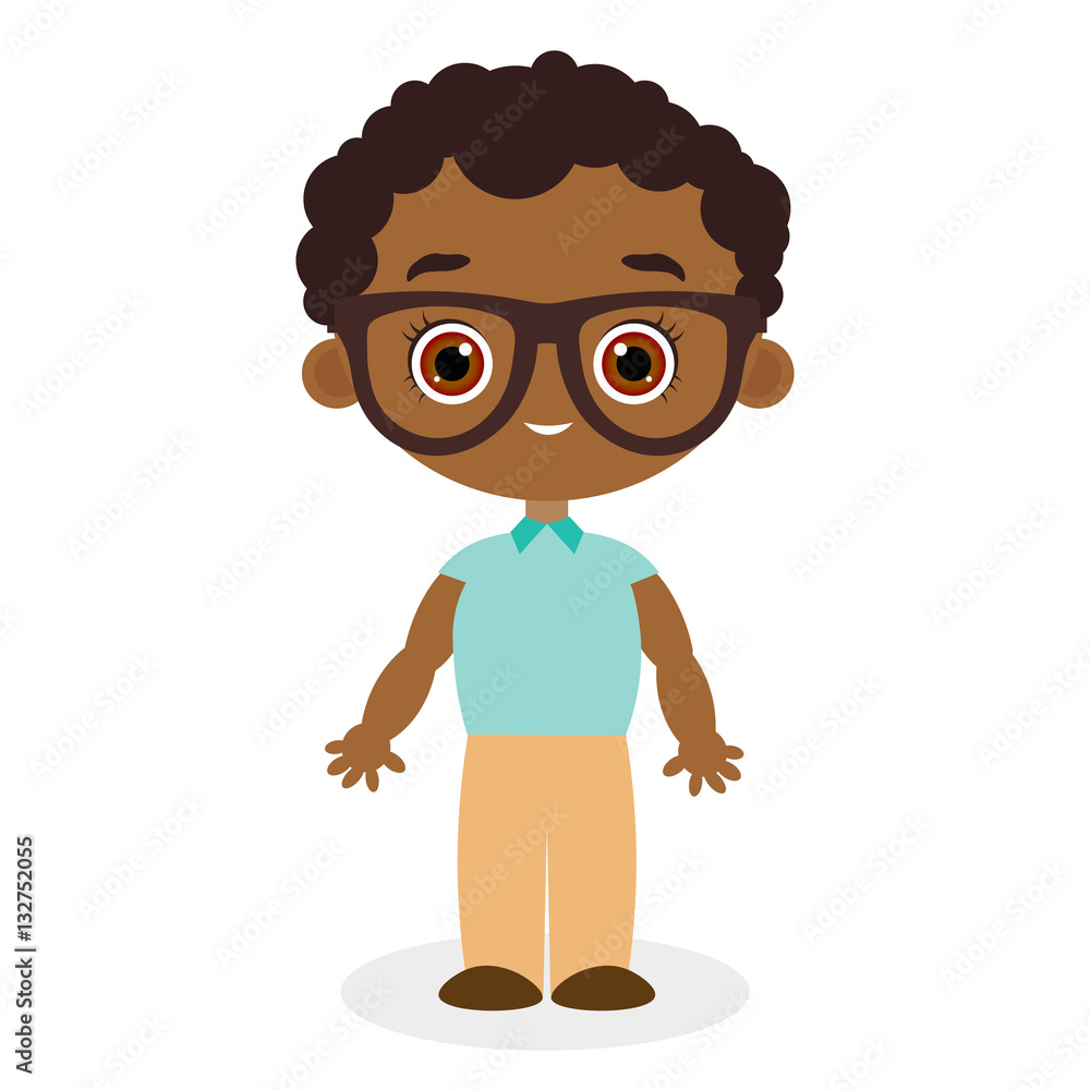 African American Boy Cartoon