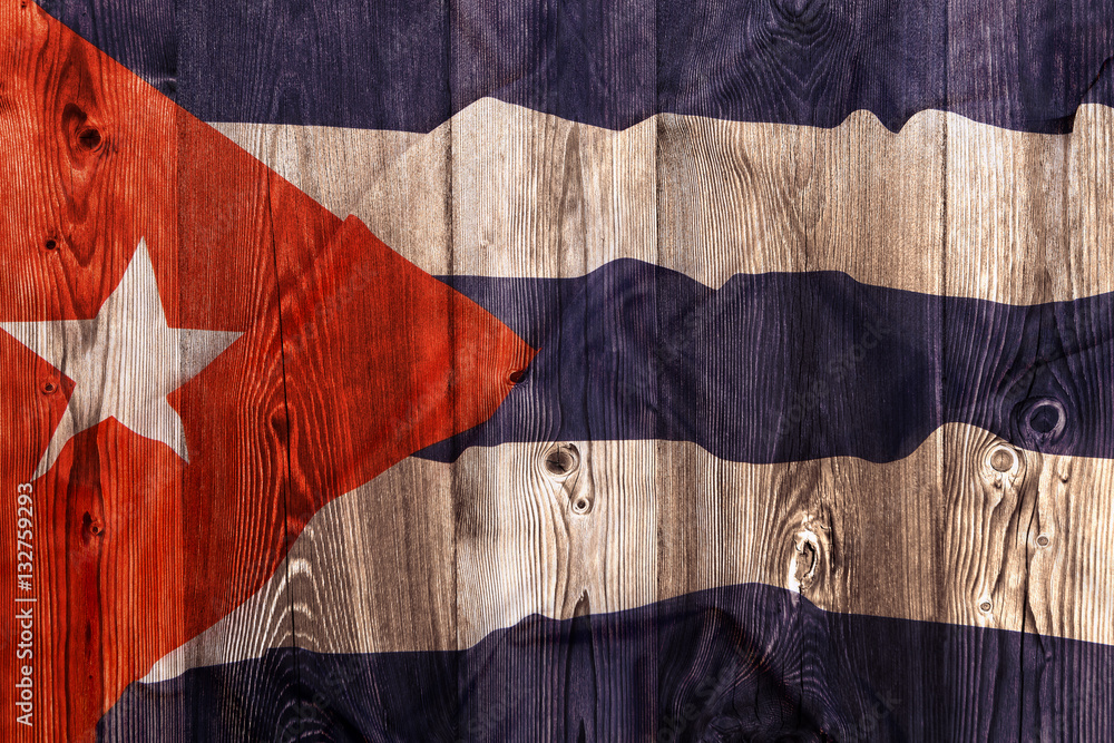 National flag of Cuba, wooden background Stock Photo | Adobe Stock