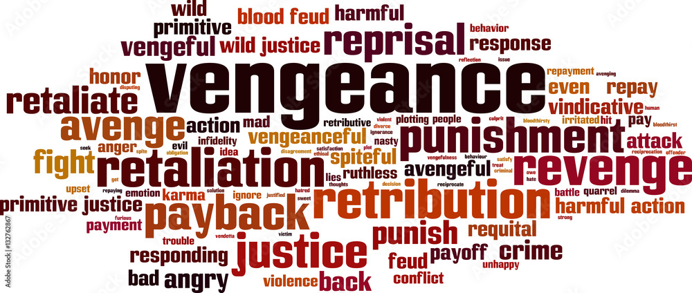 Vengeance word cloud concept. Vector illustration Stock Vector | Adobe ...