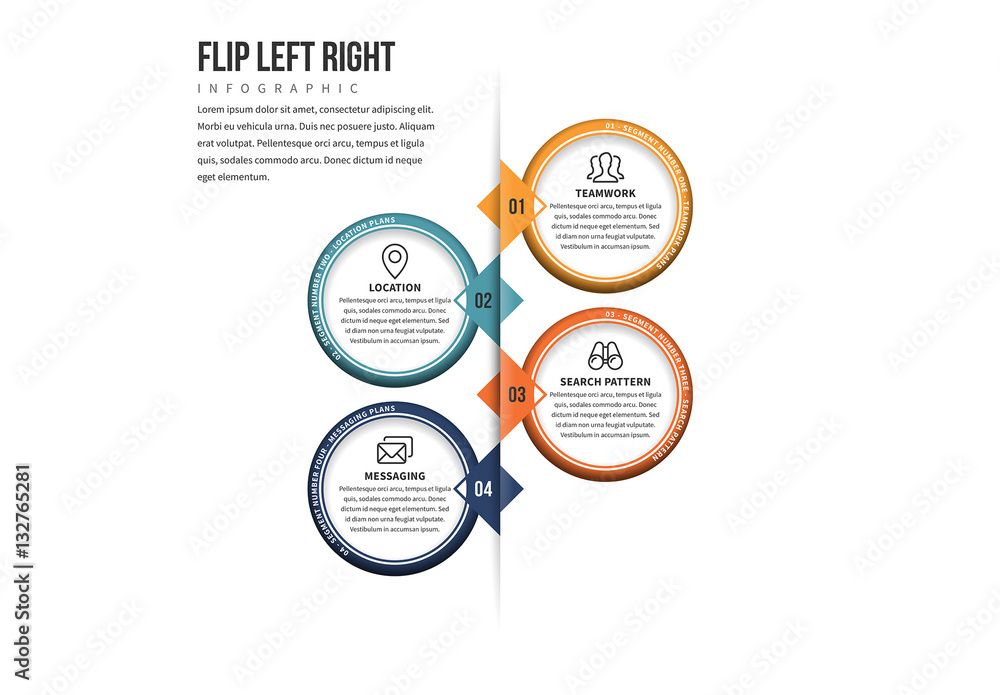 Left-Right Divided Infographic Stock Template | Adobe Stock