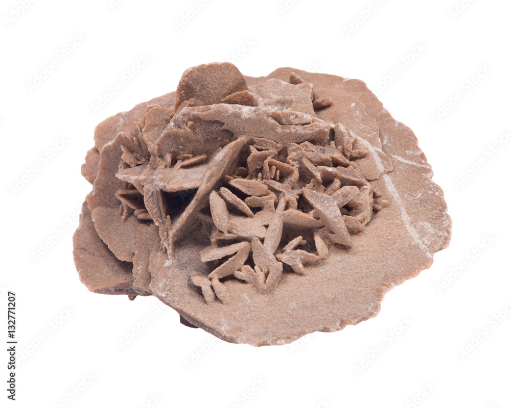 Gypsum desert sand rose isolated on white background Stock Photo ...